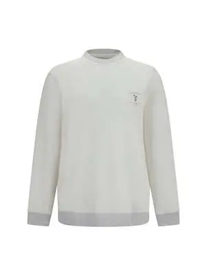 Brunello Cucinelli Cotton Sweatshirt With Embroidery - White
