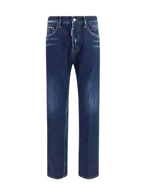 Dsquared2 Straight Leg Denim Jeans - Blue
