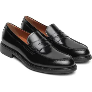 NEROGIARDINI Leather Penny Loafers - Black