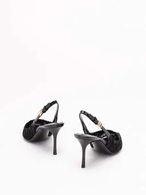 Dolce & Gabbana Black Lace Slingback High Heel Pumps