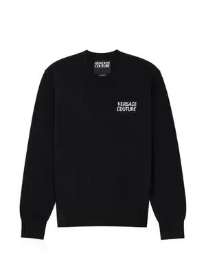 Versace Logo-patch Knitted Sweater