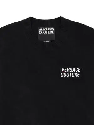 Versace Logo-patch Knitted Sweater