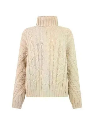 Herno Cable-knit Roll-neck Sweater - Neutrals