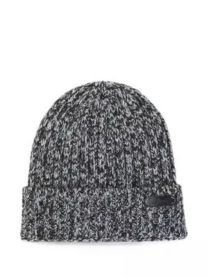 Brioni Ribbed-knit Wool Beanie Hat - Black