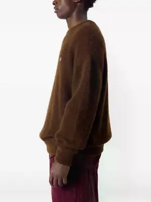 American Vintage Logo Patch Sweater - Brown