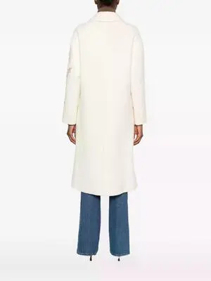 ERMANNO FIRENZE Double-breasted Floral Embroidered Coat