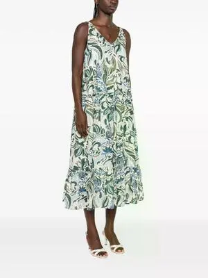 I BLUES Floral-print Midi Dress