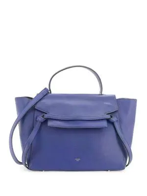 Celine Belt Bag Textured Leather Mini Shoulder Bag Blue