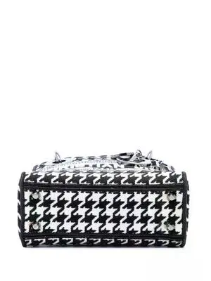 Dior Mini Lady D Lite Satchel With Houndstooth Embroidery