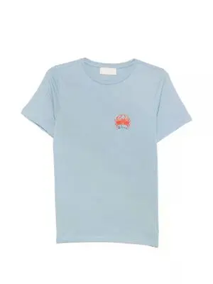 I BLUES Graphic Print Cotton T-shirt - Blue