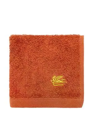 Etro Pegaso-embroidered Paisley-trim Basket And Towels Set - Orange