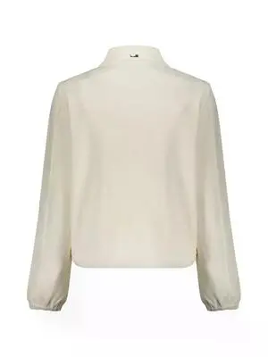 Herno Cropped Zip-up Jacket With Logo Plaque