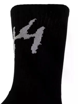 44 LABEL GROUP Logo-intarsia Ribbed-knit Socks