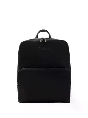 Brioni Logo-patch Zip-around Backpack - Black