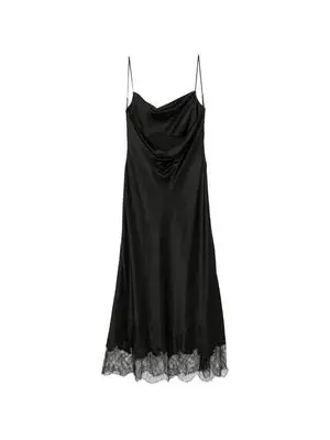 Carine Gilson Lace-trim Cowl-neck Nightdress