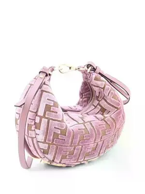 Fendi Fendigraphy Bag Zucca Jacquard Velvet Mini Hobo Bag