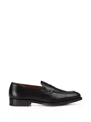 DOUCAL'S Almond-toe Penny Loafers - Black