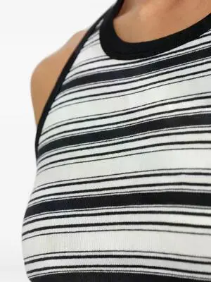 SAMSOE SAMSOE Alexo Striped Ribbed-knit Tank Top