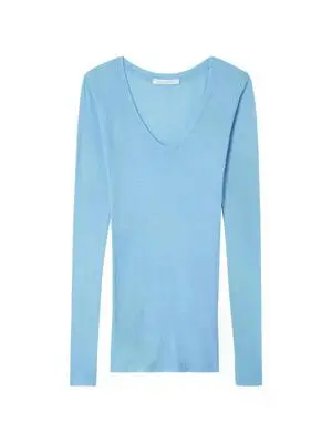 American Vintage Massachusetts Long-sleeve T-shirt - Blue