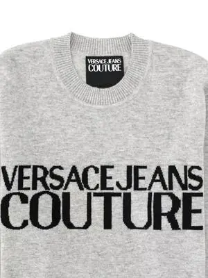 Versace Logo-intarsia Knitted Sweater