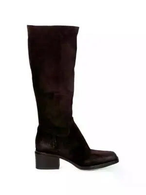 CHUCKIES Suede Knee-high Boots - Brown
