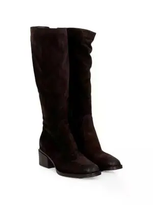 CHUCKIES Suede Knee-high Boots - Brown