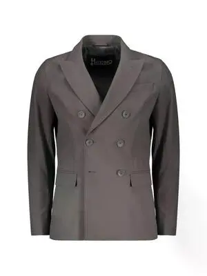Herno Notch-lapel Double-breasted Blazer - Grey