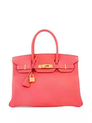 Hermès Birkin Handbag Epsom With Gold Hardware 30 Satchel - Red