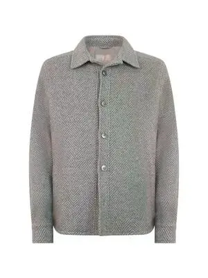 Herno Herringbone-knit Shirt Jacket