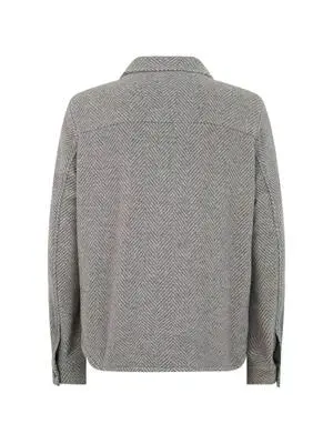 Herno Herringbone-knit Shirt Jacket