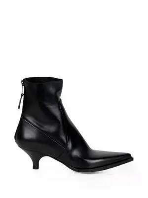 Elena Iachi Thais Pointed-toe Zip-fastening Ankle Boots - Black