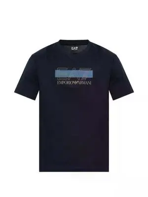 EA7 Visibility Logo-print Cotton T-shirt