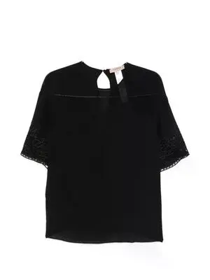 TWINSET Floral Embroidered T-shirt - Black