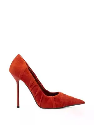 LE SILLA Bella Ruched Calf Suede Pumps
