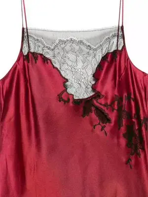 Carine Gilson Lace-trim Silk Camisole