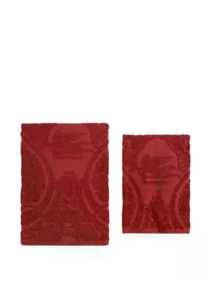 Etro Pegaso Paisley Towels Set - Red