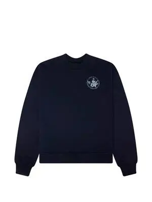 NAHMIAS Graphic Print Crew Neck Sweater - Blue