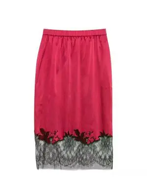 Carine Gilson Midi Skirt With Lace Trim