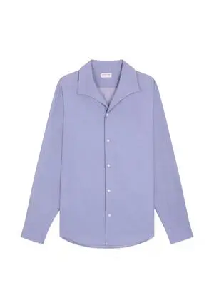 FURSAC Spread-collar Long-sleeve Shirt - Blue
