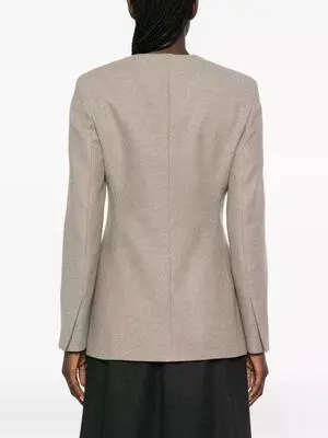 Max Mara Collarless Button-up Jacket