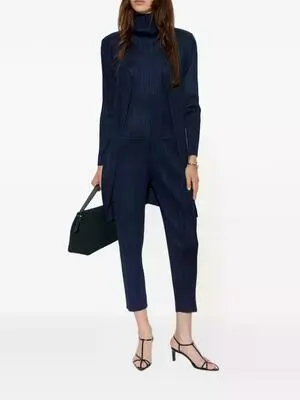 Issey Miyake Navy Pleated Jacket