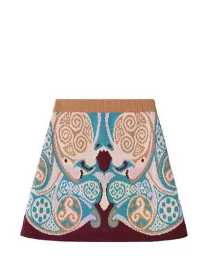 La DoubleJ Mini Skirt In Wool Mix Knit