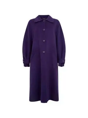 Alberta Ferretti Button-up Wide-sleeve Coat