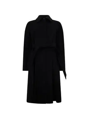Alberta Ferretti Belted Single-breasted Coat - Black