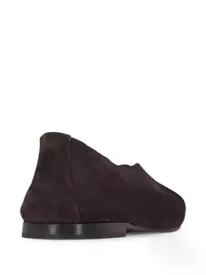 Brunello Cucinelli Dark Suede Pointed-toe Ballet Flats - Brown