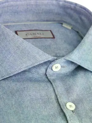 Canali Spread Collar Shirts For Men