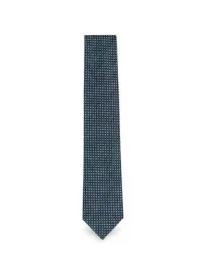 Brioni Geometric-patterned Tie - Green