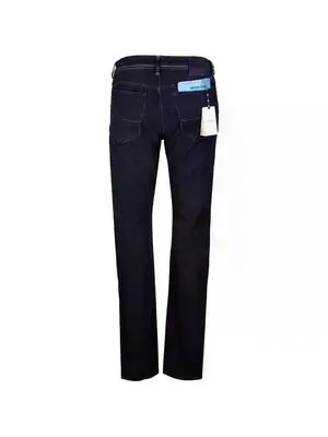 Jacob Cohen Contrast-stitch Logo-patch Jeans - Blue