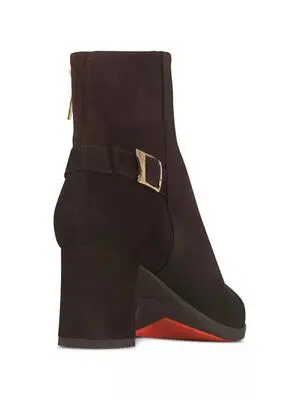 Santoni Buckle-detail Pointed-toe Boots - Brown