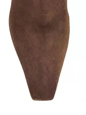 Brunello Cucinelli Suede Knee-high Boots With Monili Chain Detail